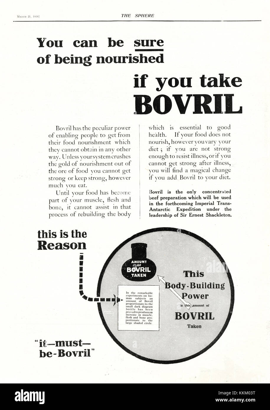 1914 UK Magazine Bovril Advert Stock Photo - Alamy