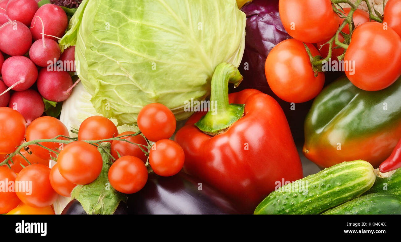 beautiful background of a set of vegetables Stock Photo - Alamy