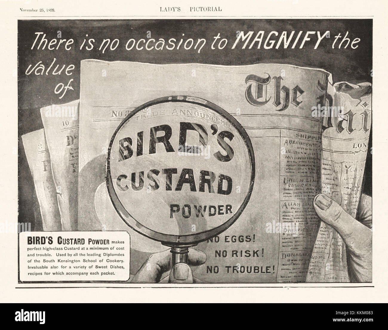1899 UK Magazine Bird's Custard Advert Stock Photo - Alamy
