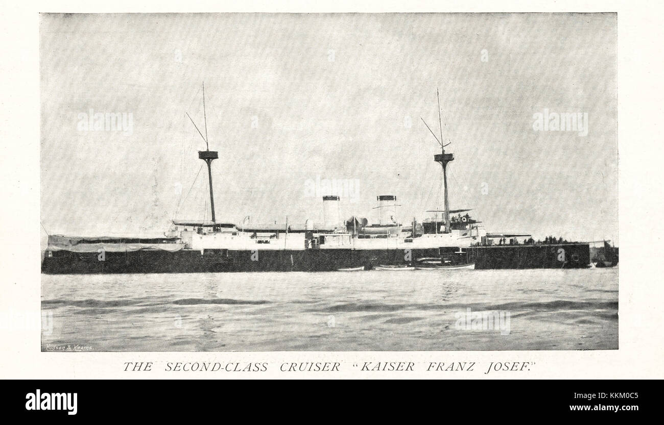 1897 Austrian Cruiser Kaiser Franz Josef Stock Photo - Alamy