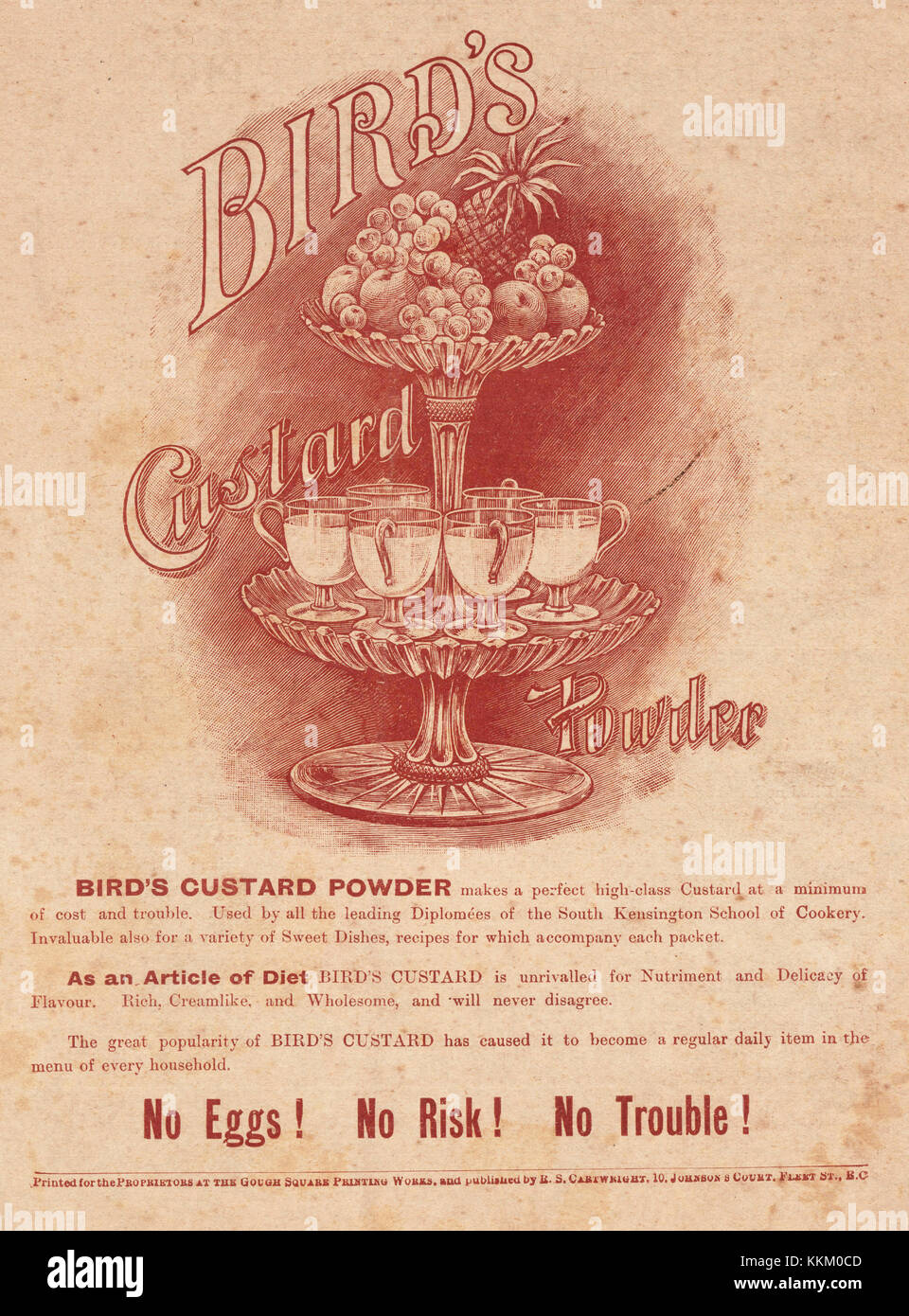 1899 UK Magazine Bird's Custard Advert Stock Photo - Alamy