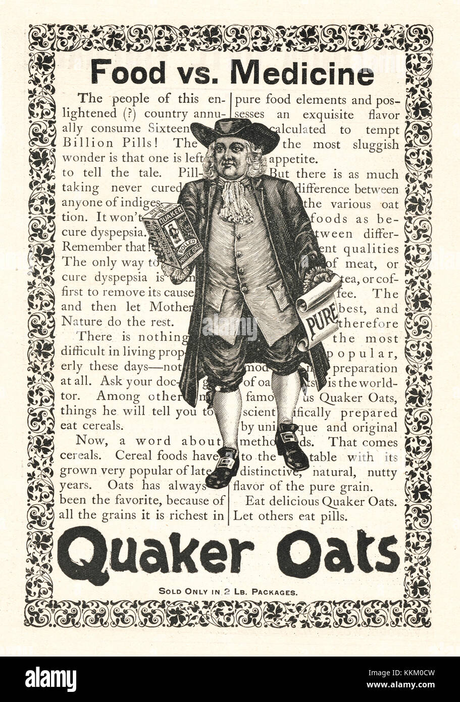 1897 UK Magazine Quaker Oats Advert Stock Photo - Alamy