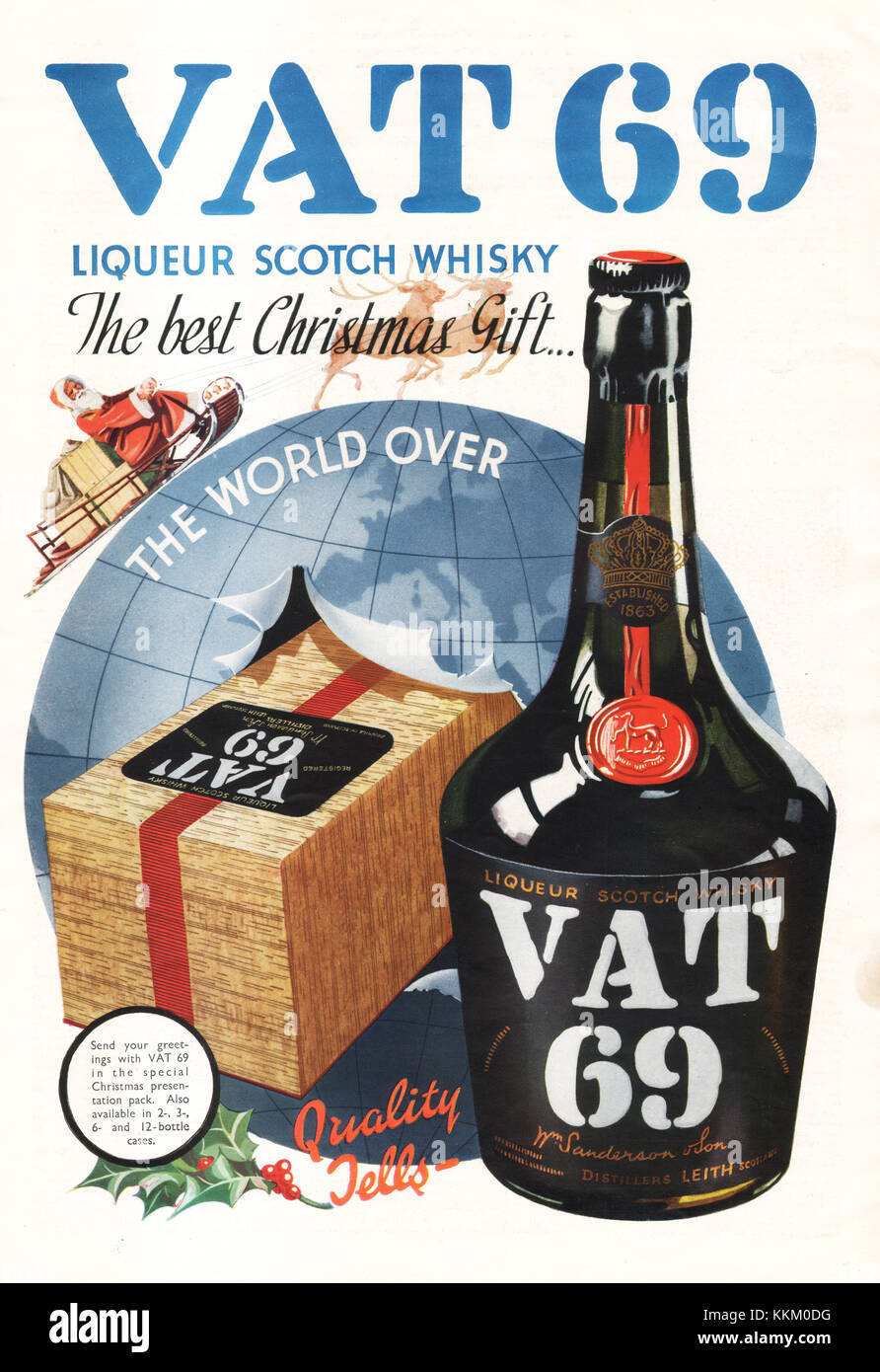 1935 UK Magazine VAT 69 Advert Stock Photo - Alamy