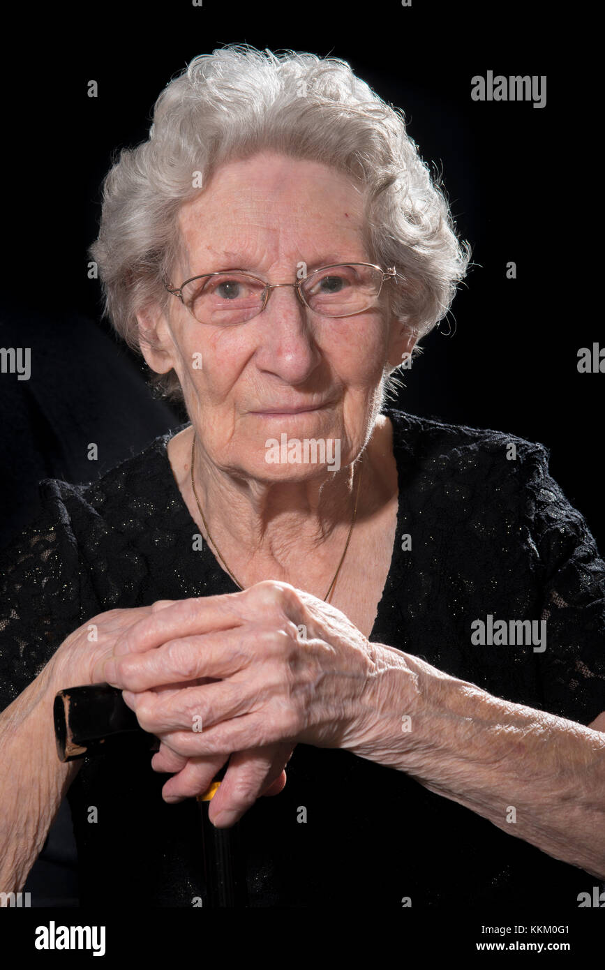 Elderly lady - 93 years old Stock Photo - Alamy