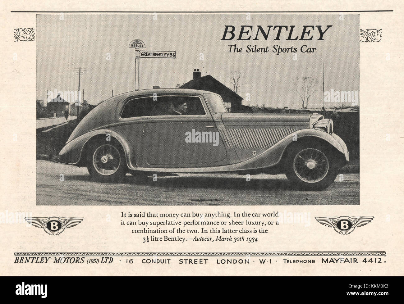 Bentley advert hi-res stock photography and images - Alamy