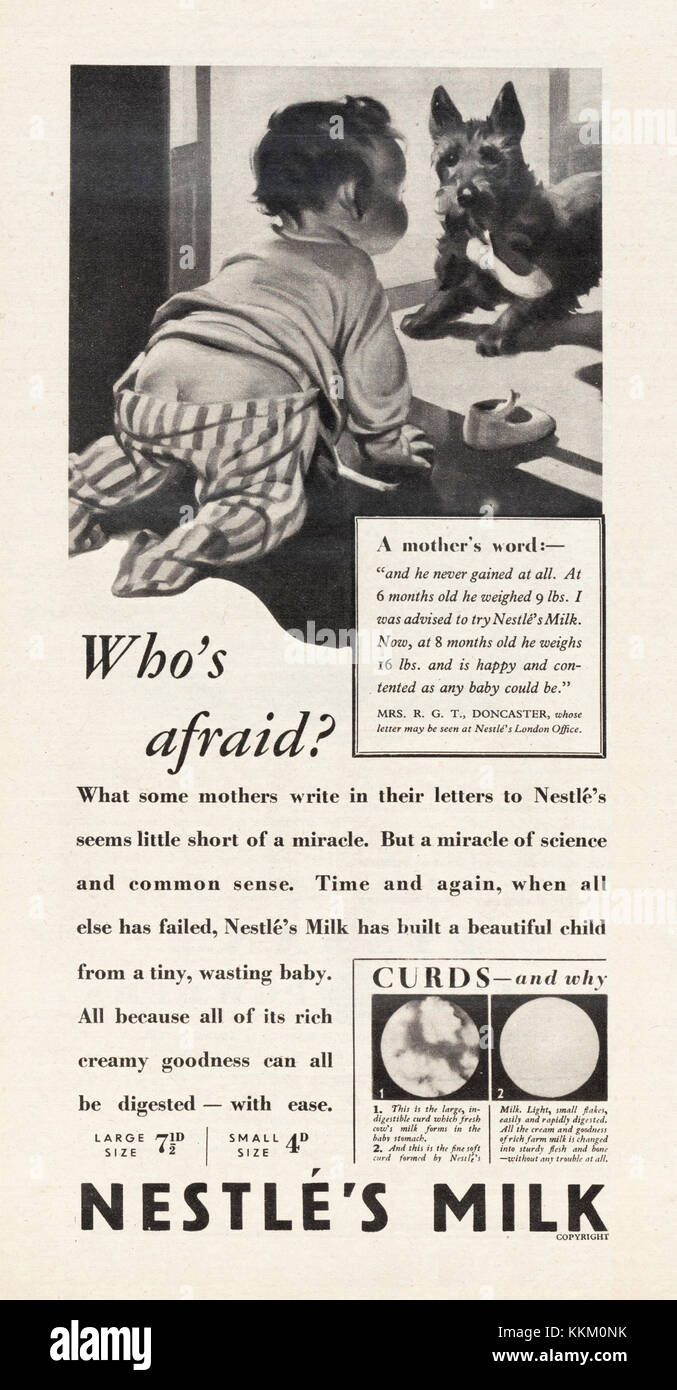 Nestles milk advert hi-res stock photography and images - Alamy