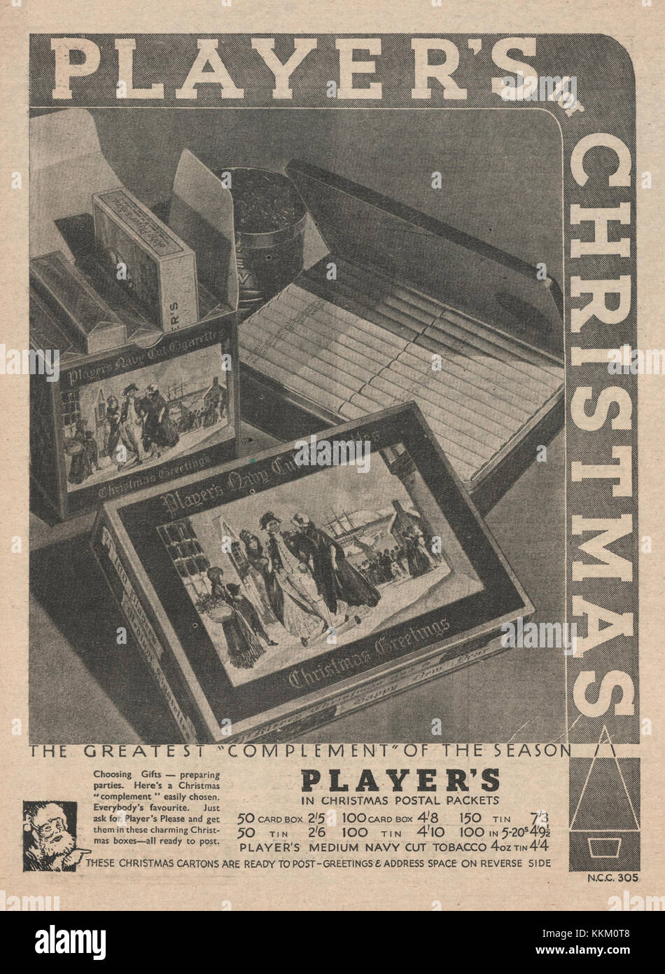 1935 UK Magazine Player's Cigarette Advert Stock Photo - Alamy
