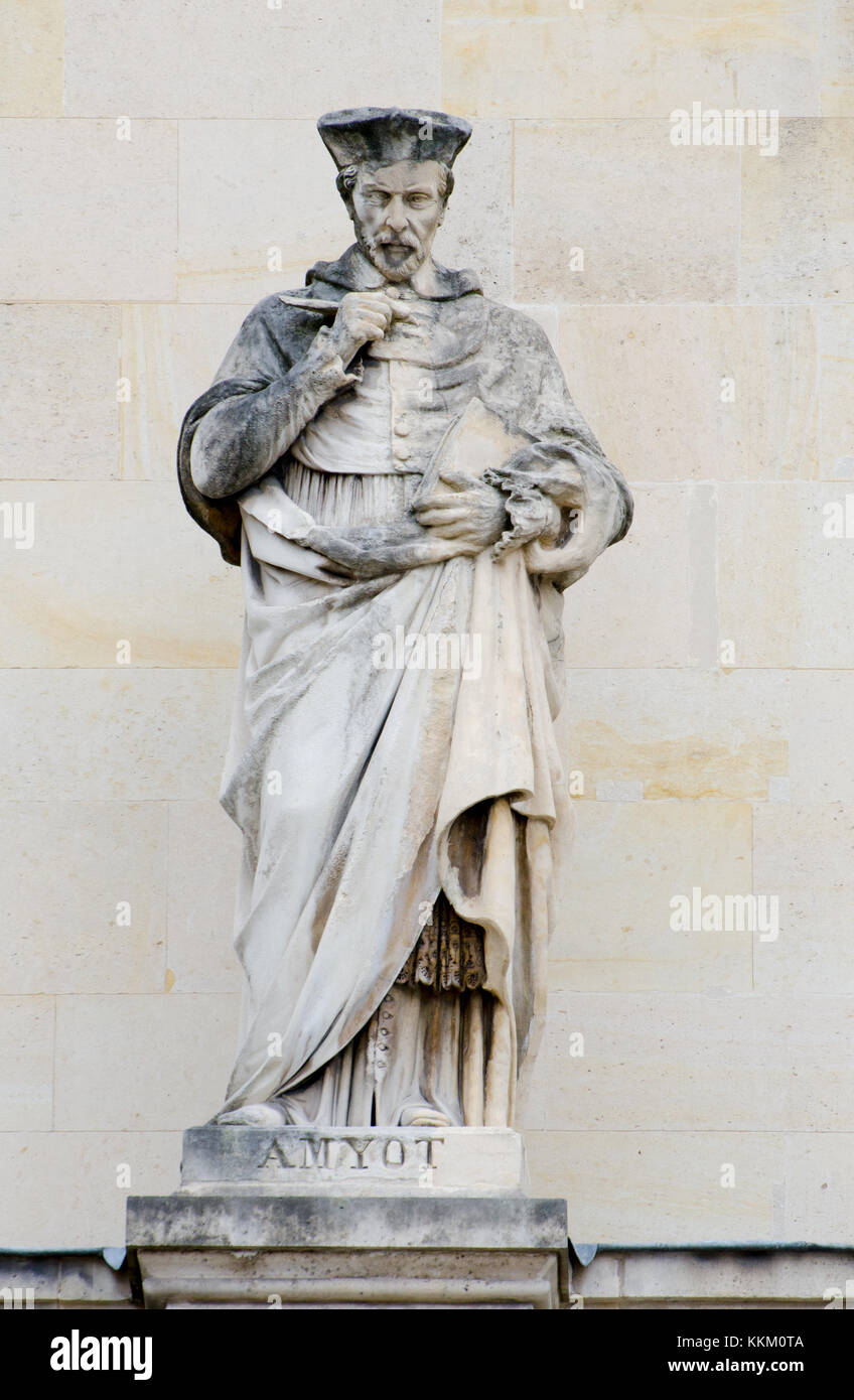 Paris, France. Palais du Louvre. Statue in the Cour Napoleon: Jacques ...