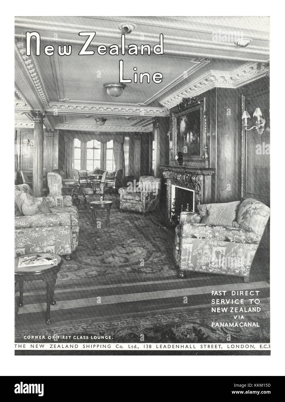 1937 UK Magazine New Zealand Line Advert Stock Photo - Alamy