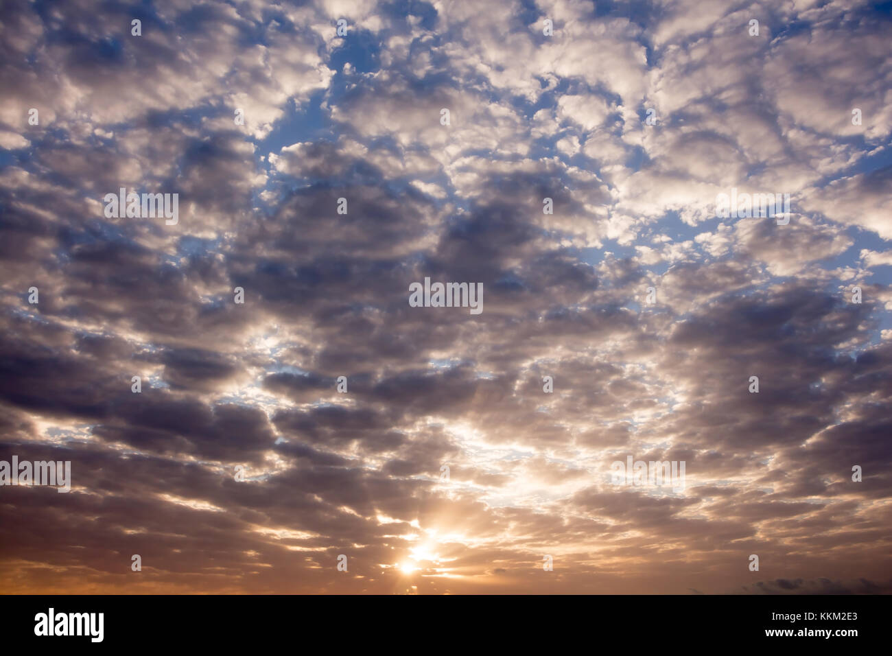 Colorful dawn/dusk sky with clouds background Stock Photo - Alamy