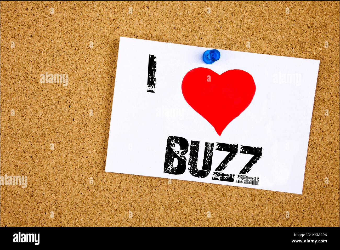 Hand writing text caption inspiration showing I Love Buzz concept ...
