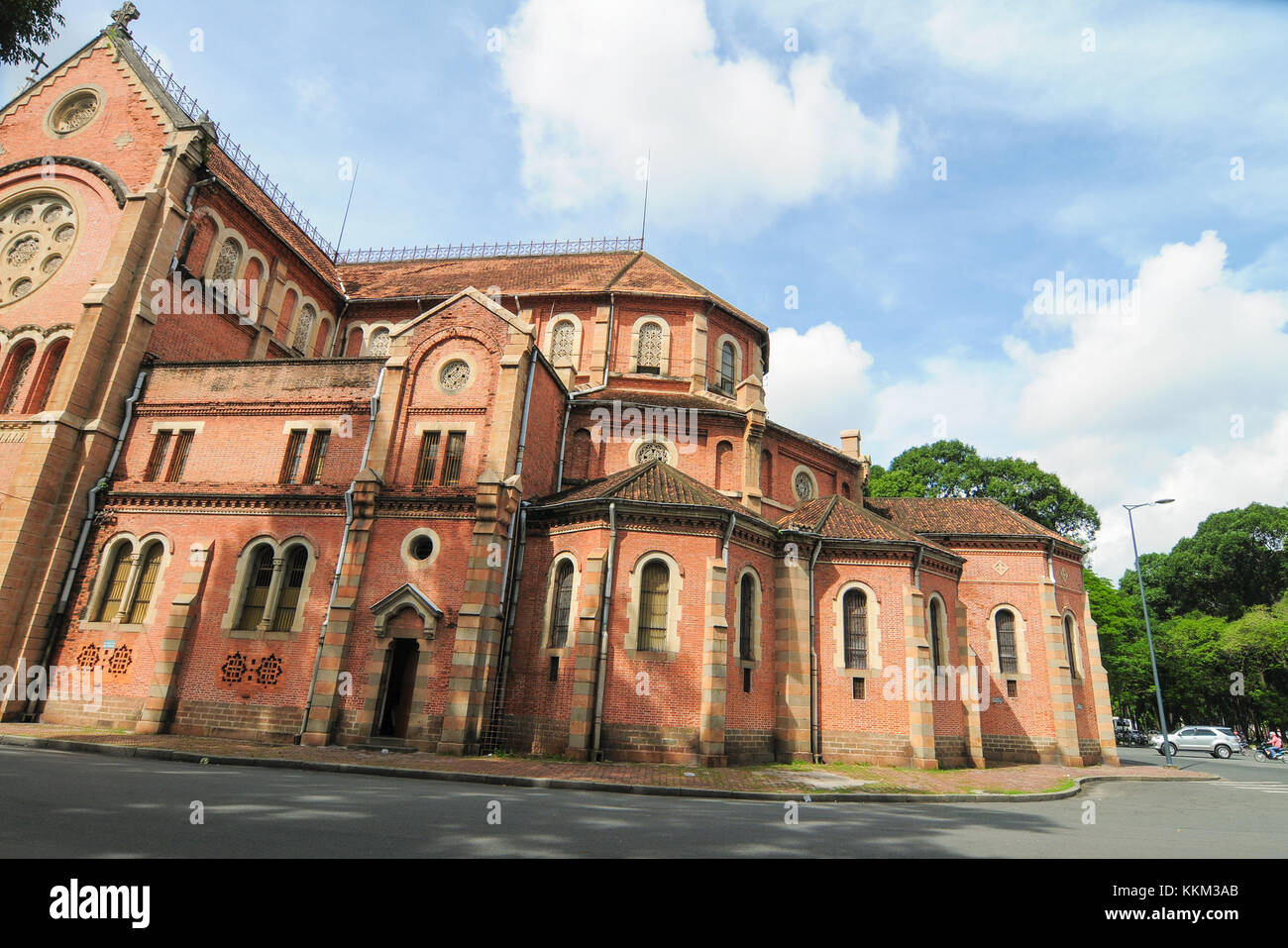 HO CHI MINH CITY, VIETNAM - JUL 19, 2015. Notre Dame Cathedral (Nha Tho ...