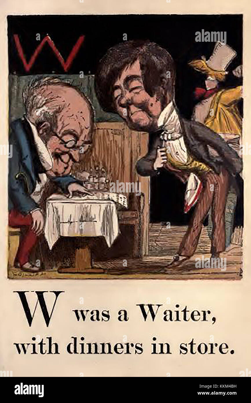An historic coloured Victorian children's ABC book illustration - A ...