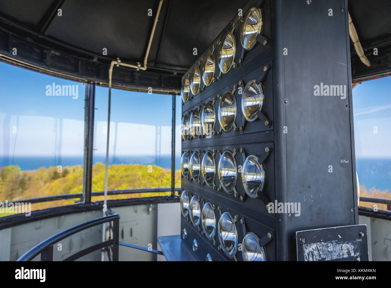Reflector bulbs on the top of so called old lighthouse (but in fact ...