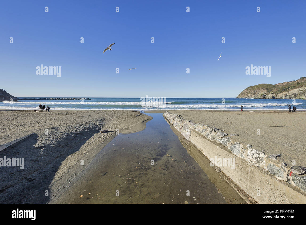 Levanto beach in Italy Stock Photo - Alamy