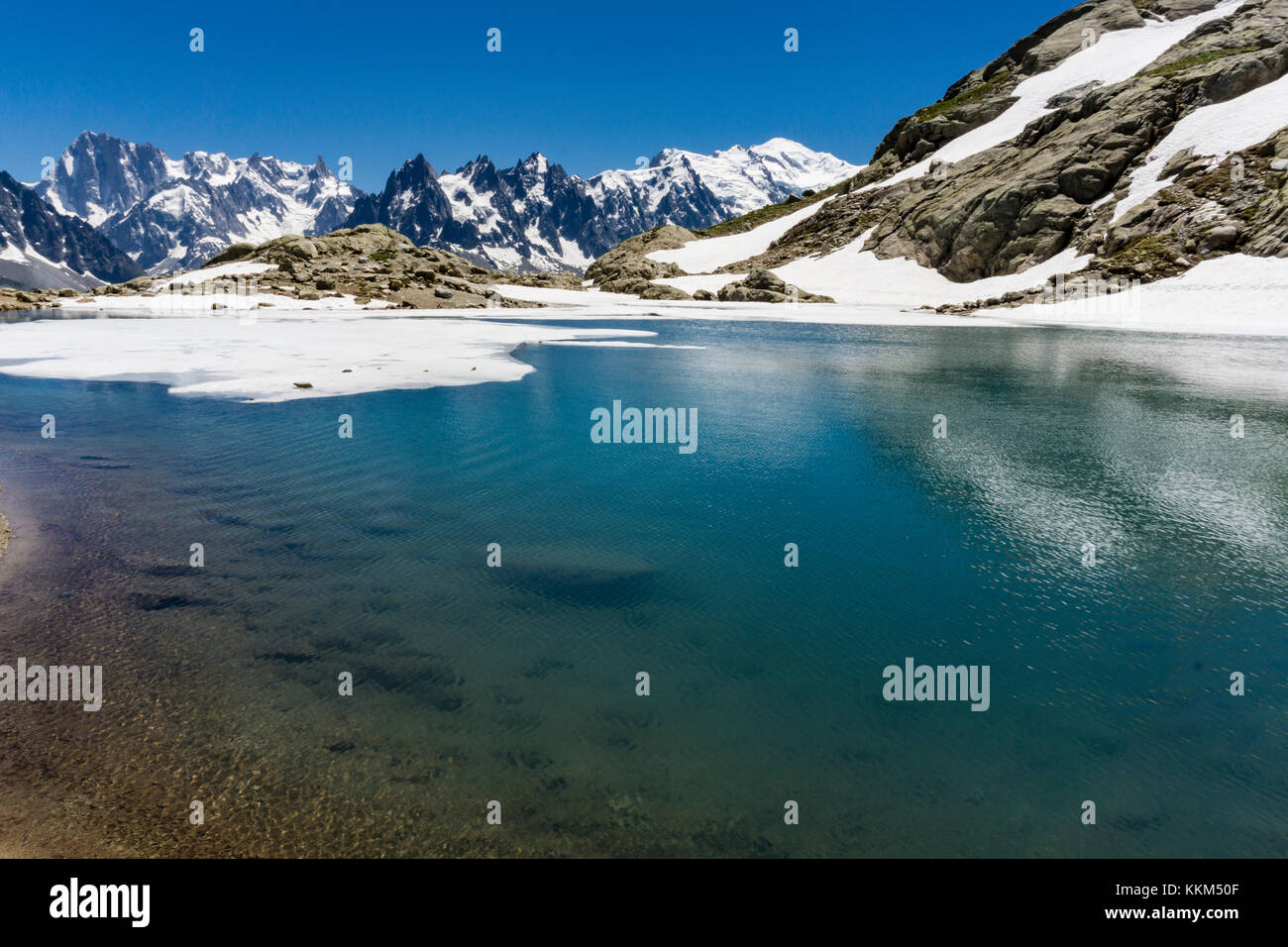 Lac blanc view mont hi-res stock photography and images - Alamy