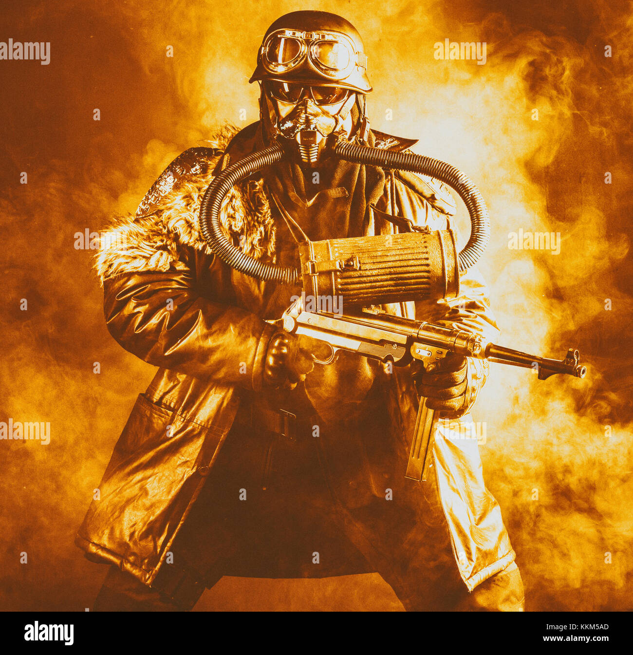 Futuristic nazi soldier studio shot Stock Photo - Alamy