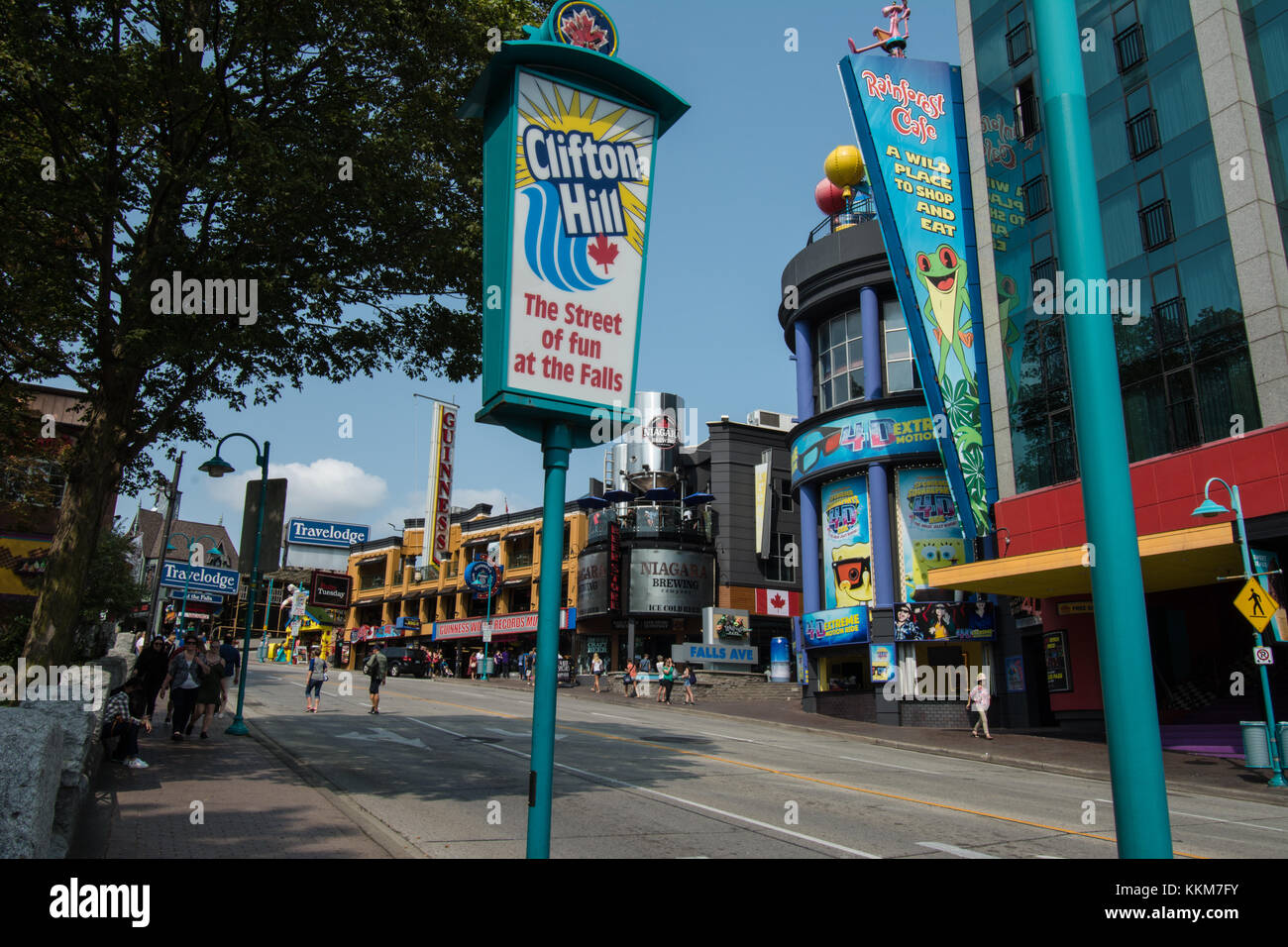 Niagara Falls Clifton Hill the street of fun hard Rock Cafe sign signs ...