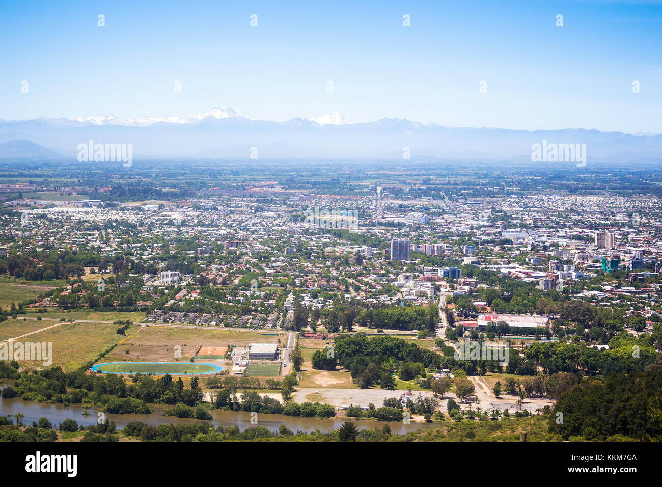 Panoramic view of Talca and Cordilleras in Chile Stock Photo - Alamy