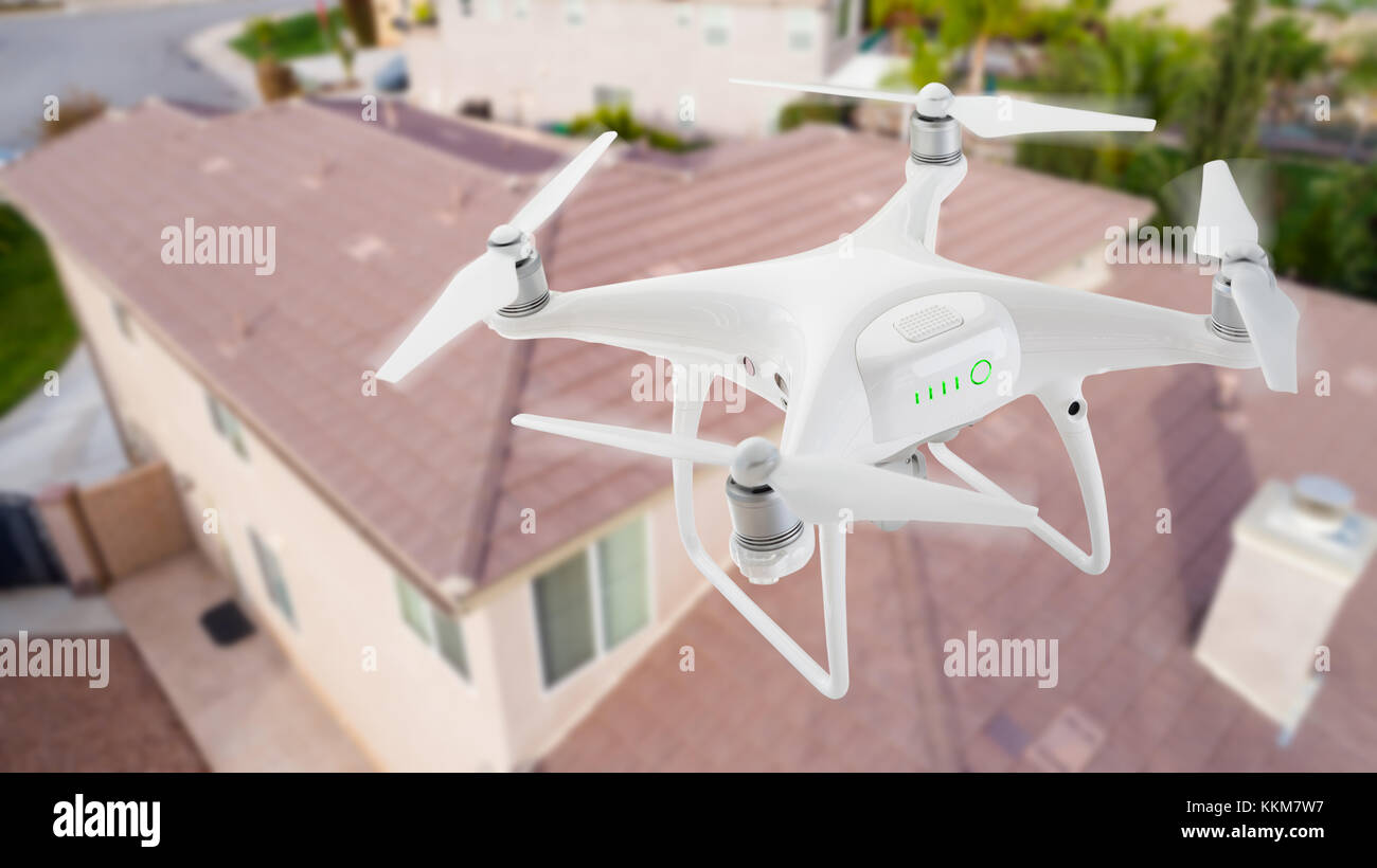 Drone inspecting roof house hi-res stock photography and images - Alamy