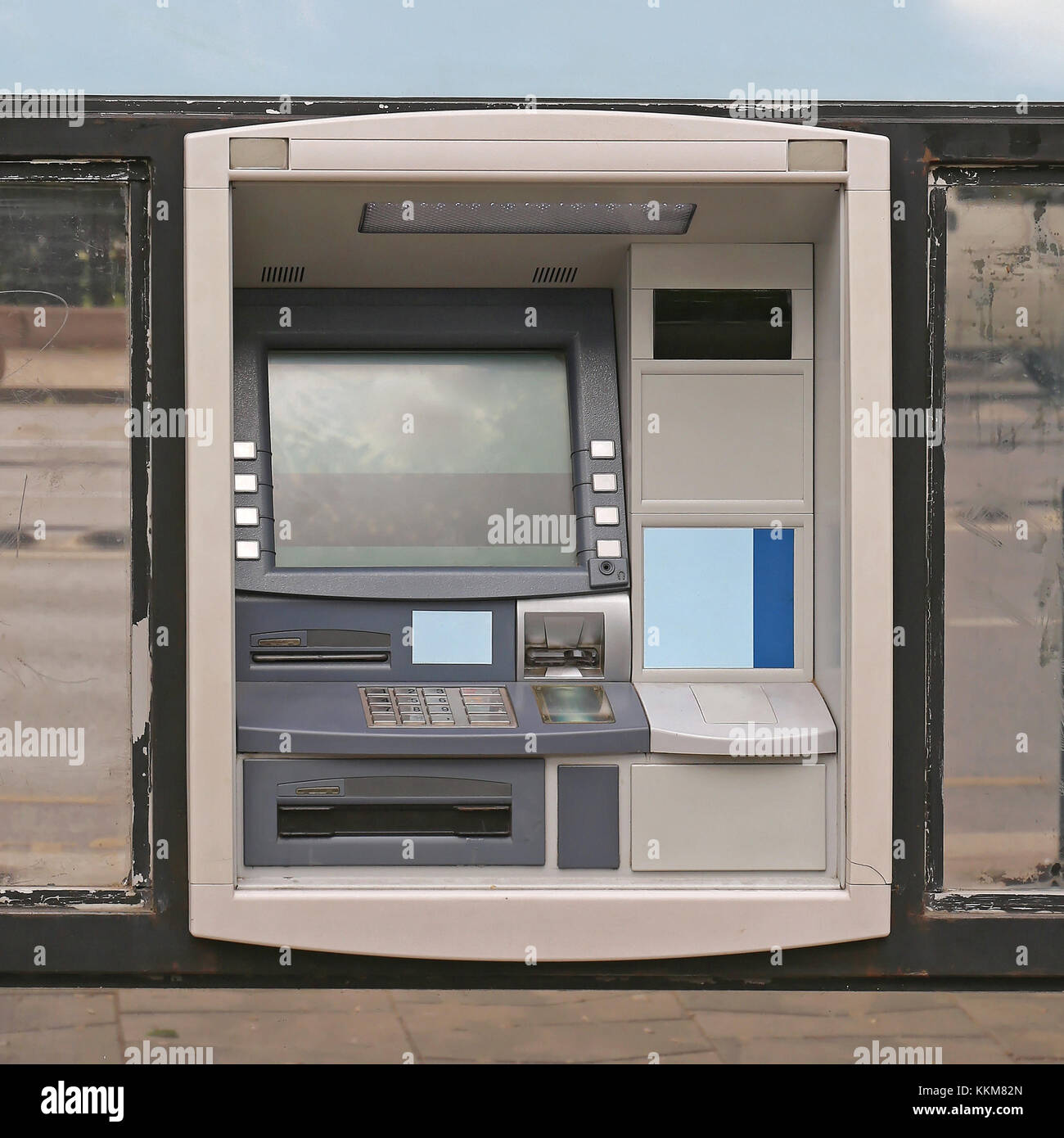 Atm Automated Teller Machine at Bank Window Exterior Stock Photo - Alamy
