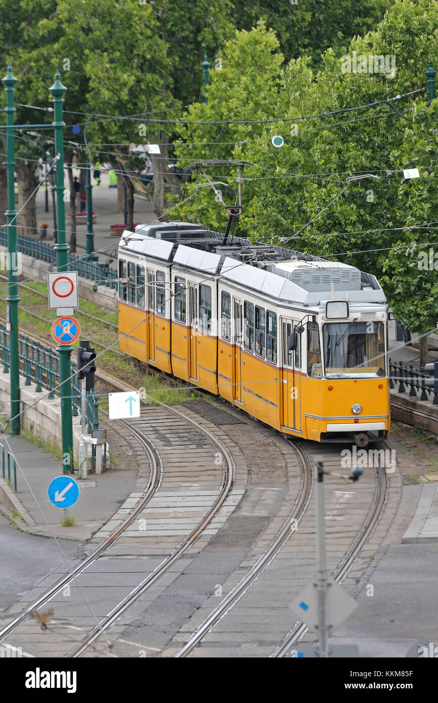 Yellow tram public transport hi-res stock photography and images - Alamy