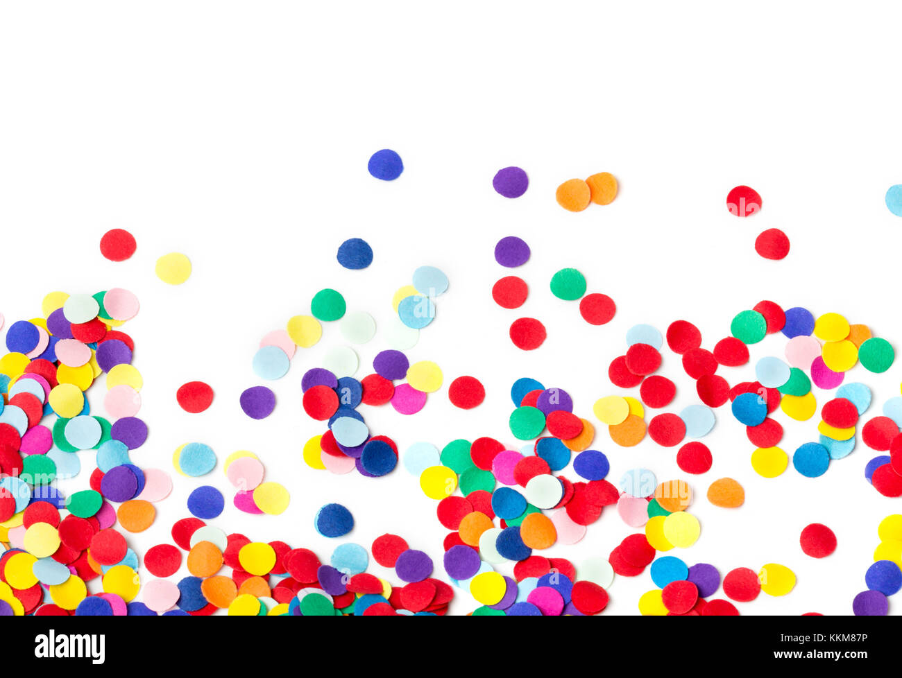 Colourful confetti, isolated on white Stock Photo - Alamy