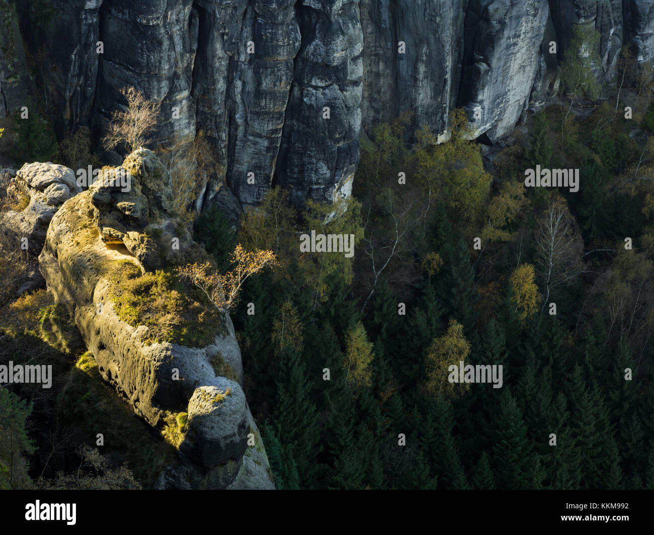 Germany saxon switzerland national park boulders hi-res stock ...