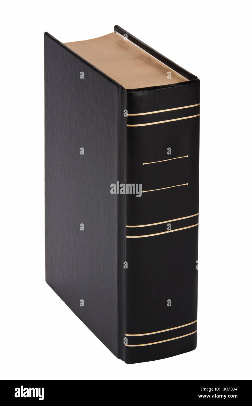 Book with blank spine to add your title - Isolated Stock Photo - Alamy
