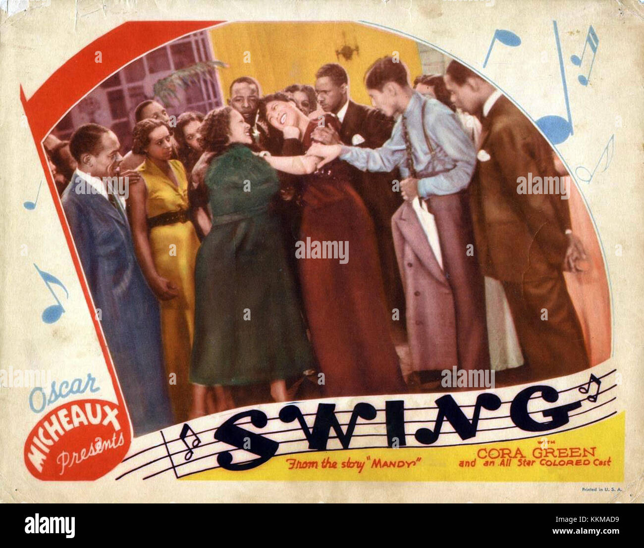 The swing lobby card is a promotional piece for the 1930s film 'Swing ...