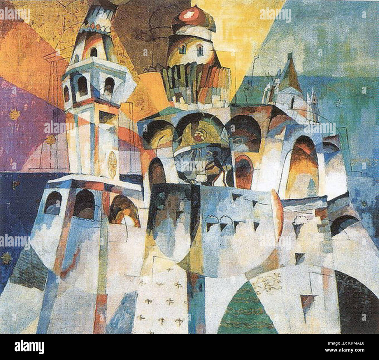 This image of Lentulov's depiction of the Ivan the Great Bell, painted ...