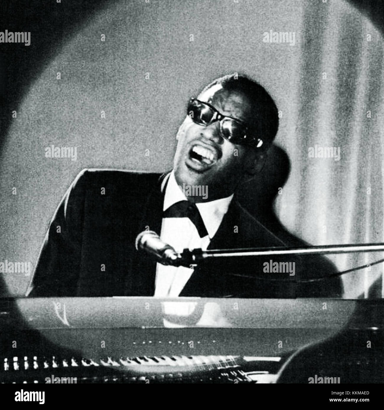 A square-cropped image of Ray Charles, the legendary American musician ...