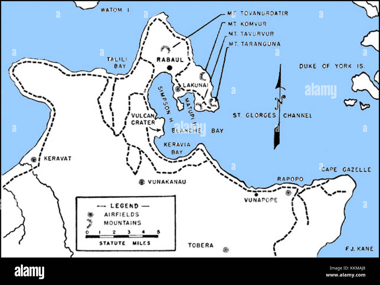 Rabaul map hi-res stock photography and images - Alamy