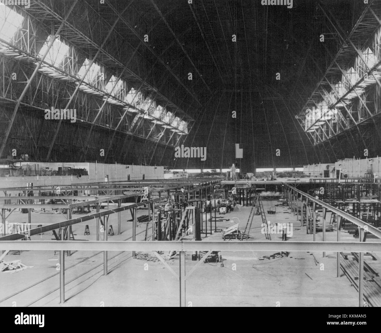 Goodyear blimp construction 2 Stock Photo - Alamy