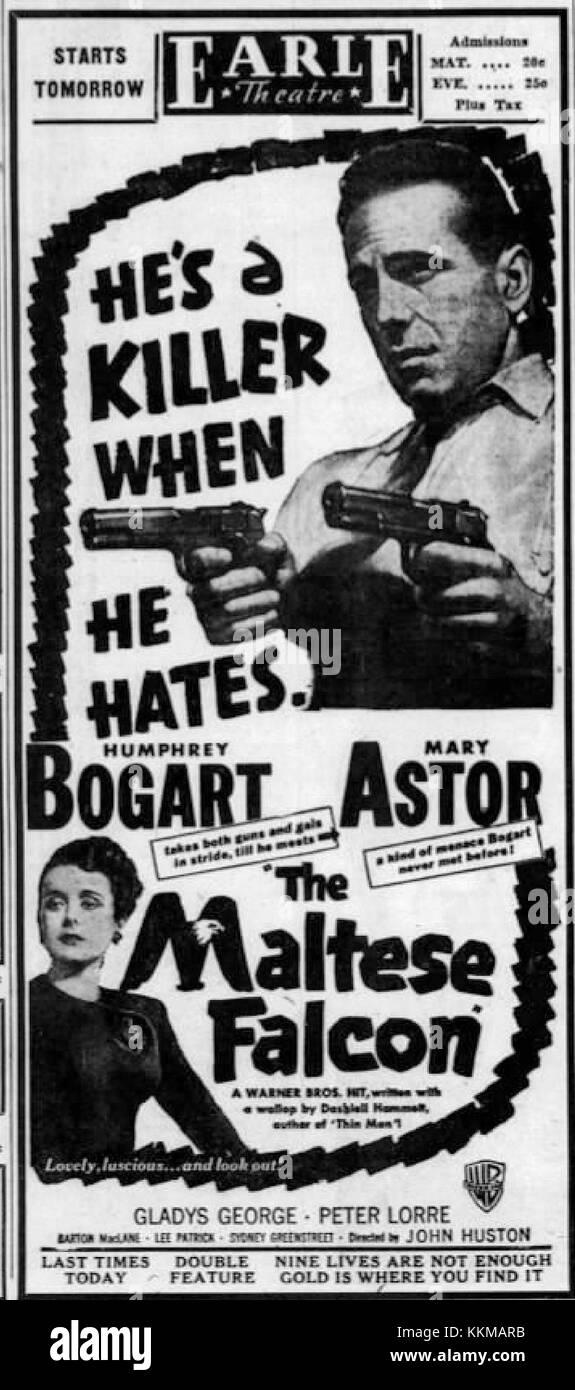 An advertisement from the Earle Theater in Allentown, PA, dated ...