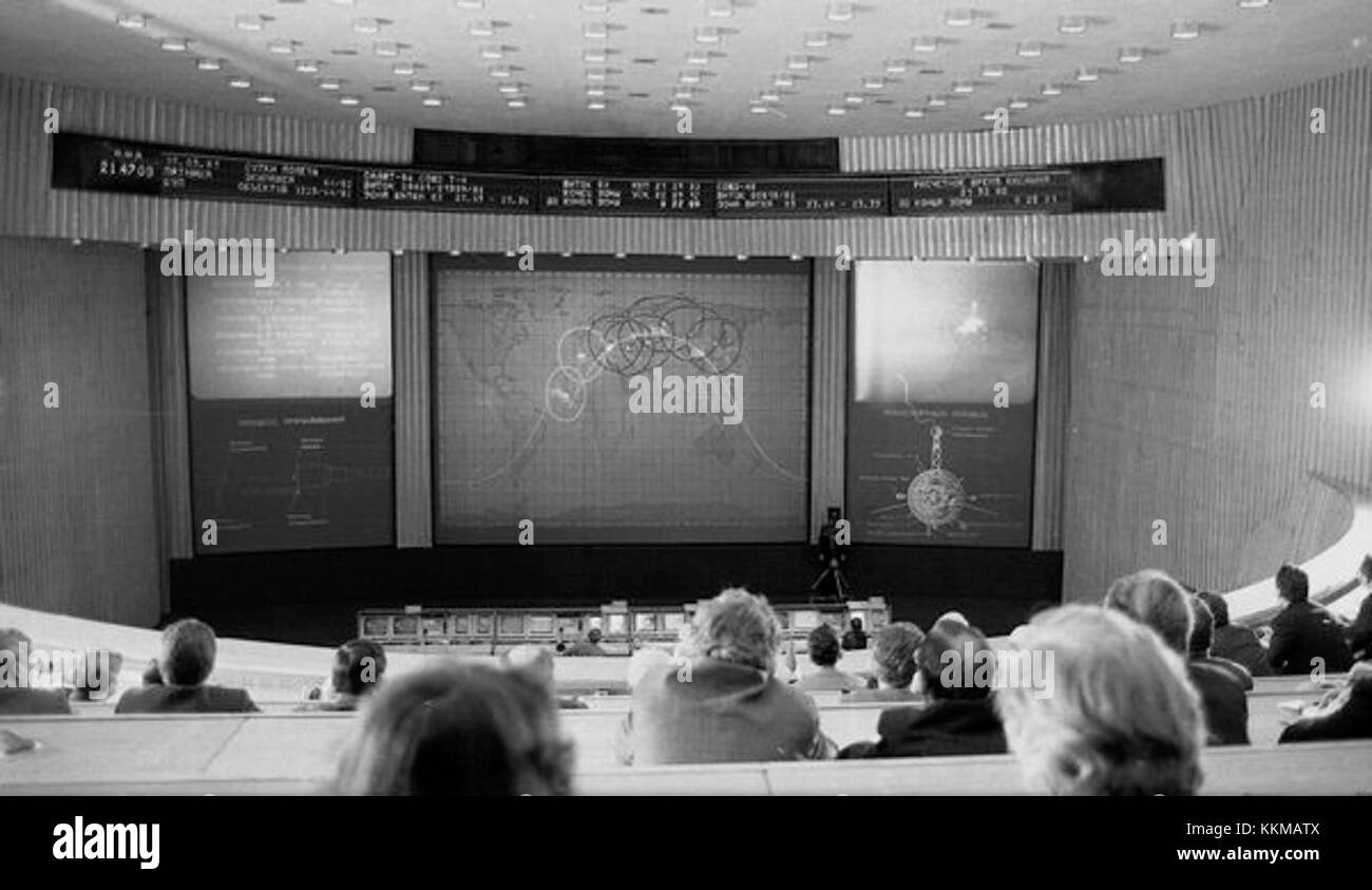 Soyuz 40, a Soviet space mission, photographed at the Mission Control ...