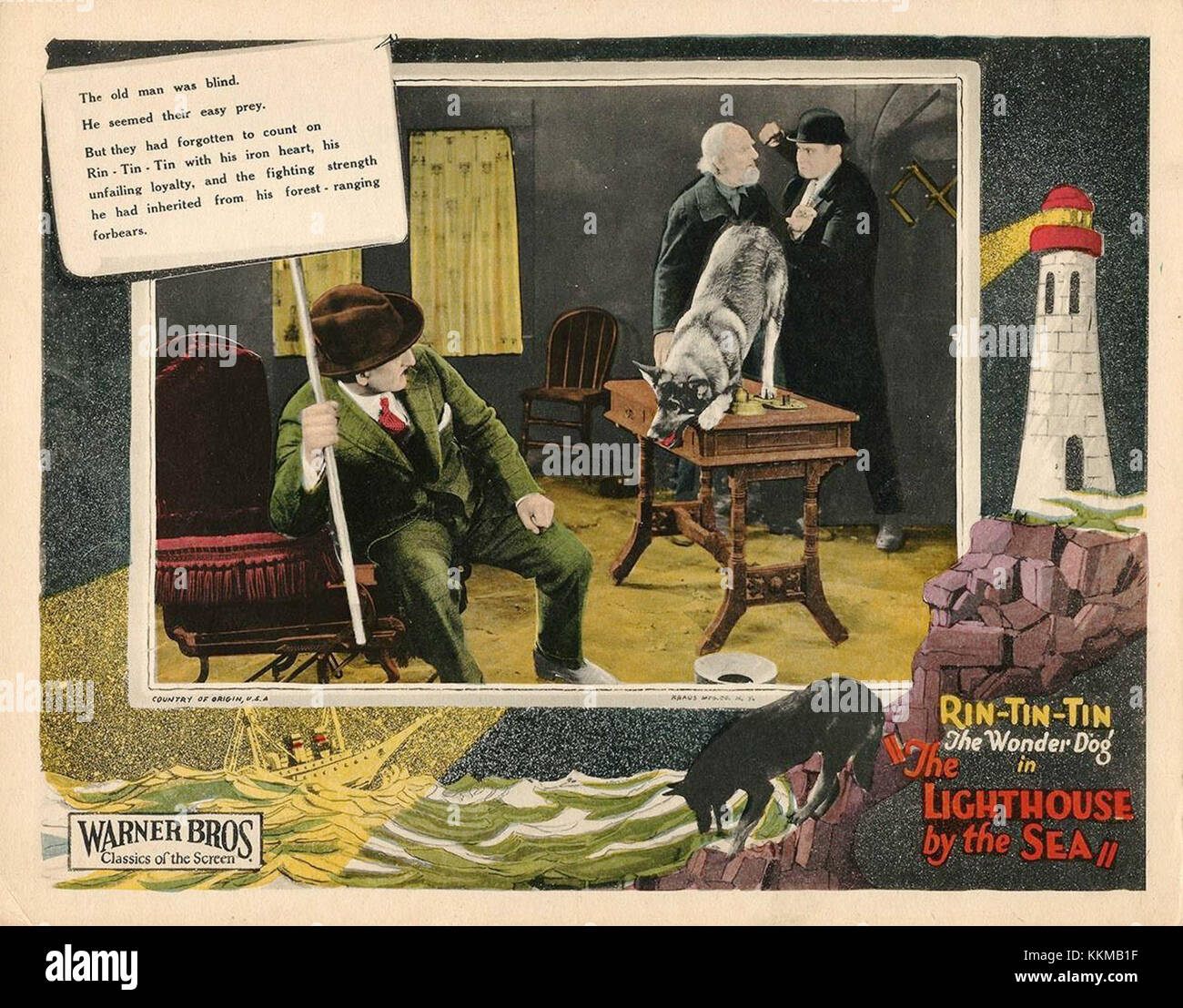 The 'Lighthouse By the Sea' lobby card represents a classic film that ...