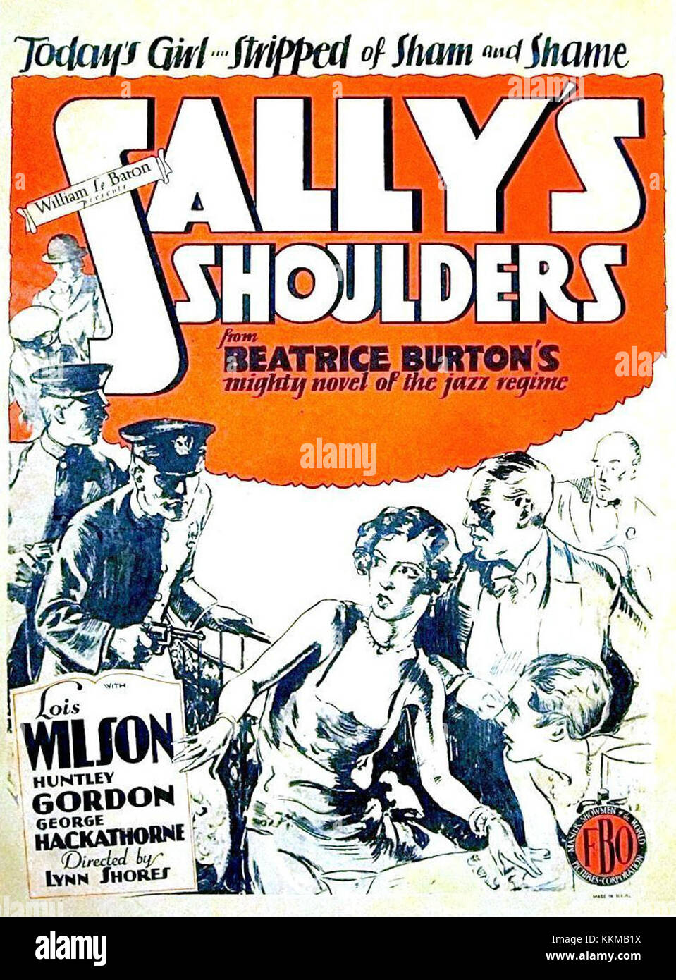 The poster for the 1920s film *Sally's Shoulders* features a vintage ...
