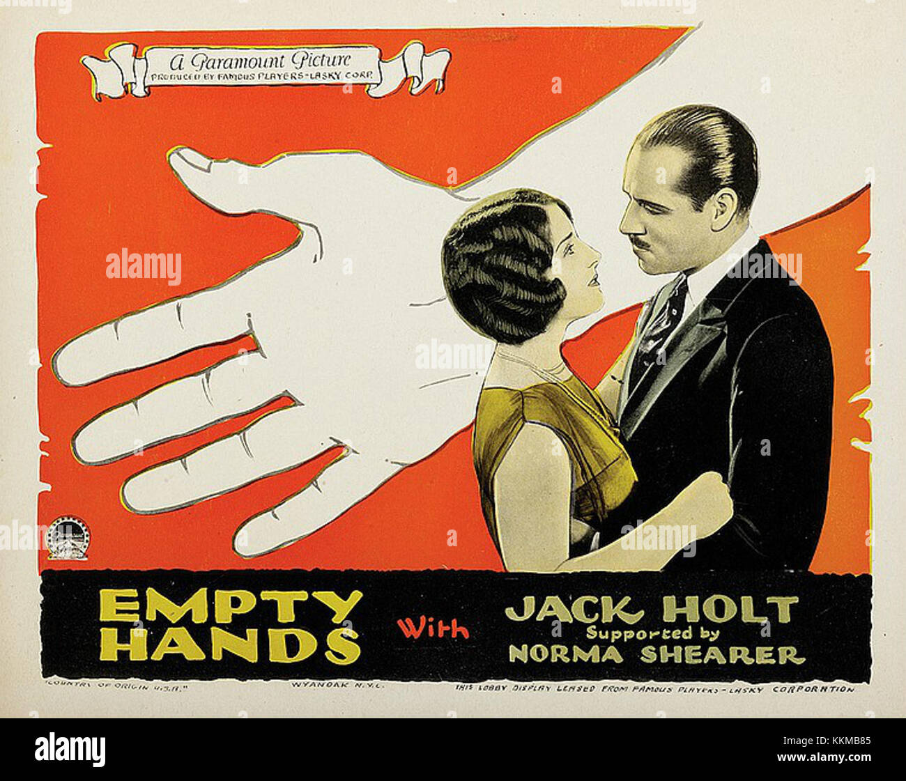The 'Empty Hands' lobby card features promotional artwork for the film ...