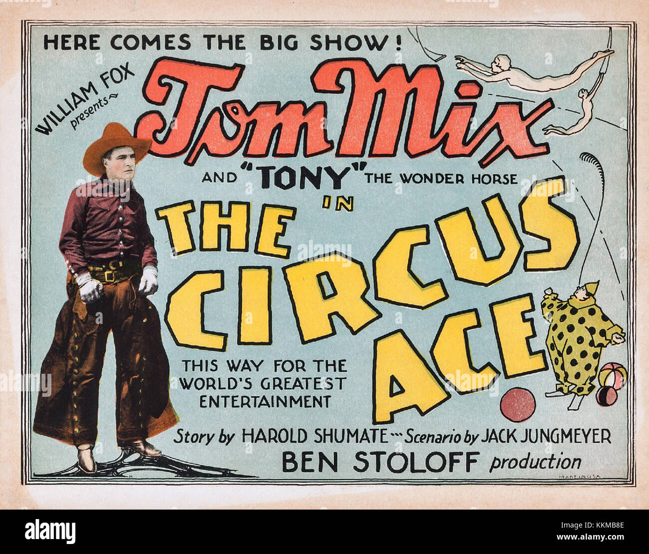 The Circus Ace poster is a historical promotional piece that highlights ...