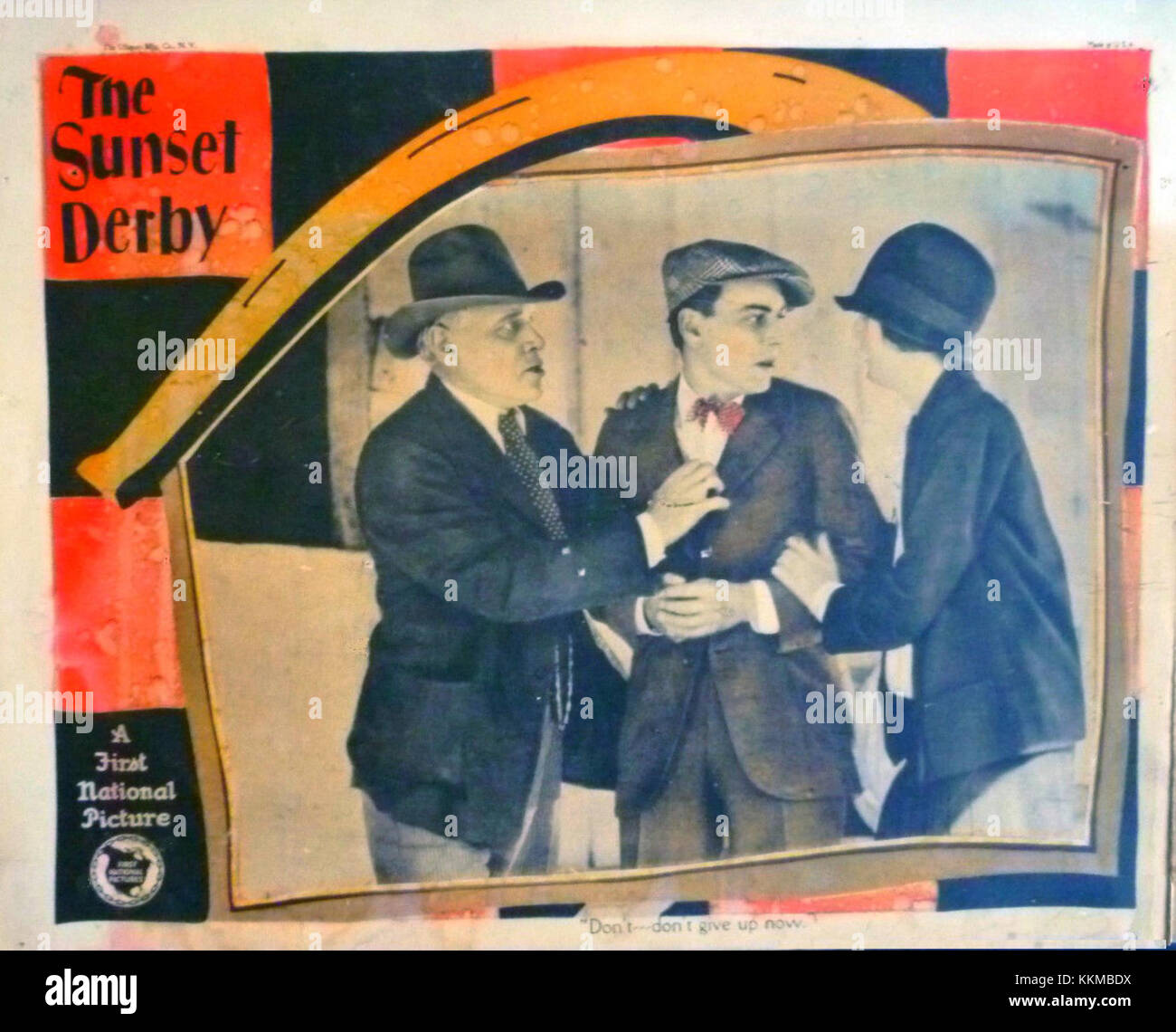 A vintage lobby card from the film *Sunset Derby* featuring promotional ...