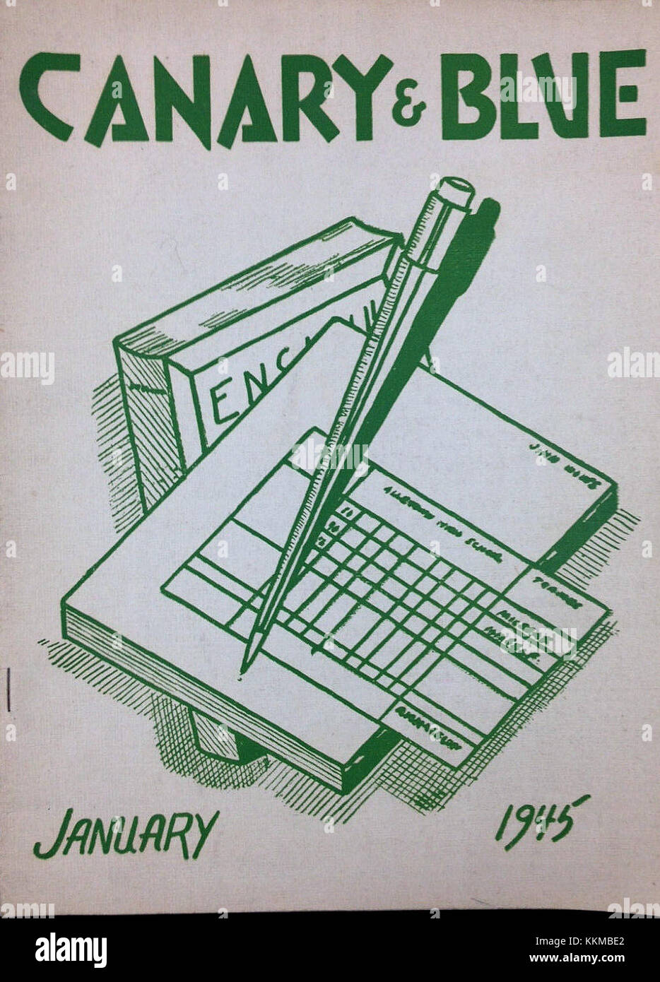 Vintage magazine cover blue hi-res stock photography and images - Alamy