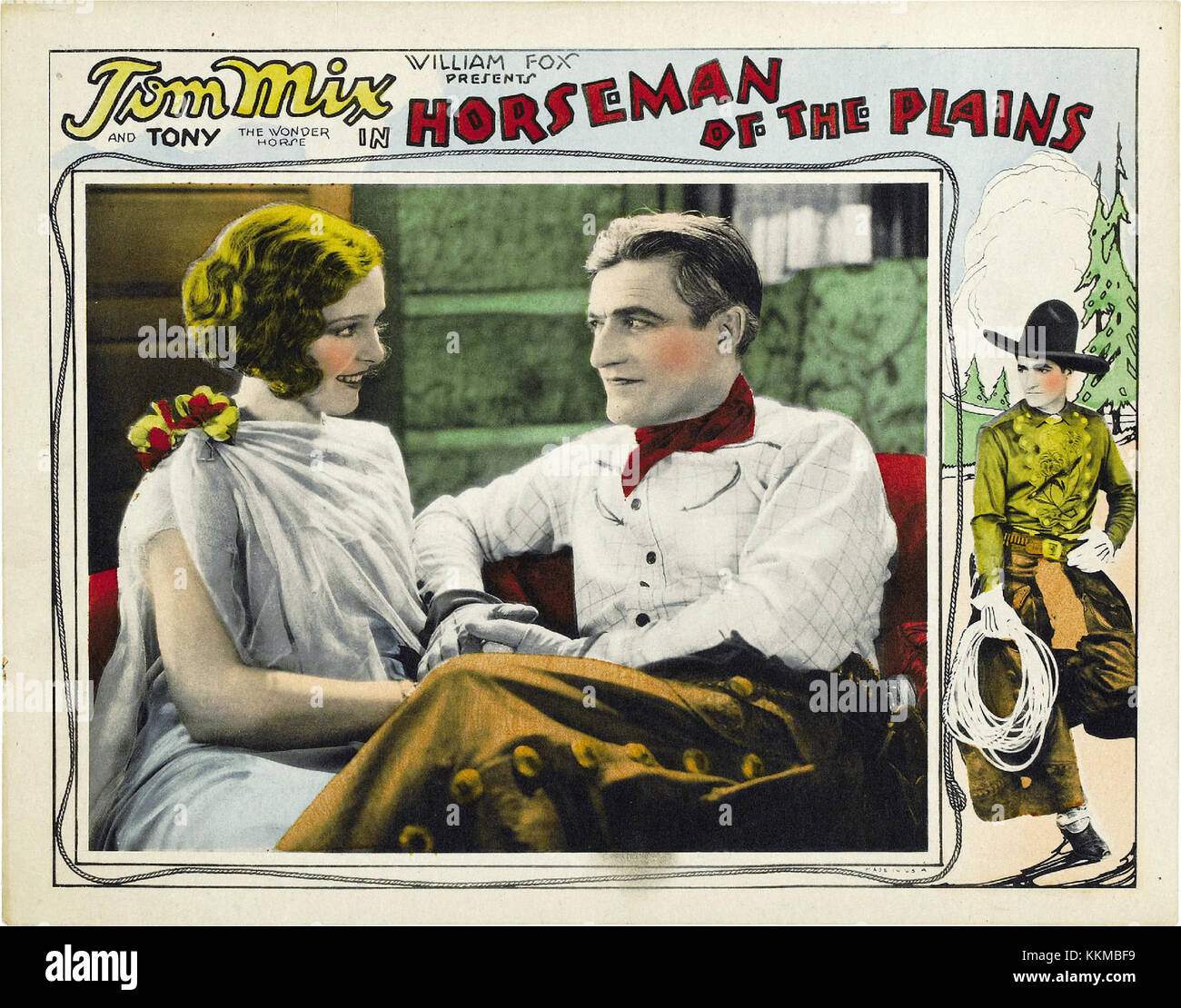 The 'Horseman of the Plains' lobby card showcases a promotional image from the Western film ...