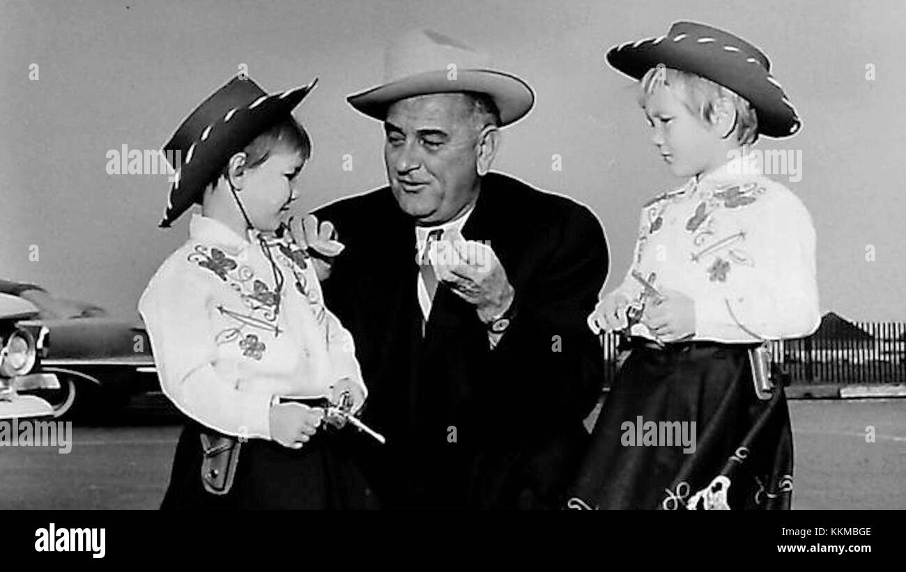 1960 - Senator Lyndon Johnson With Children - Allentown PA Stock Photo ...