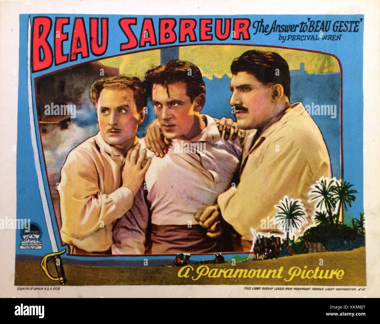 Beau Sabreur is a 1928 film starring Douglas Fairbanks, shown here in a ...