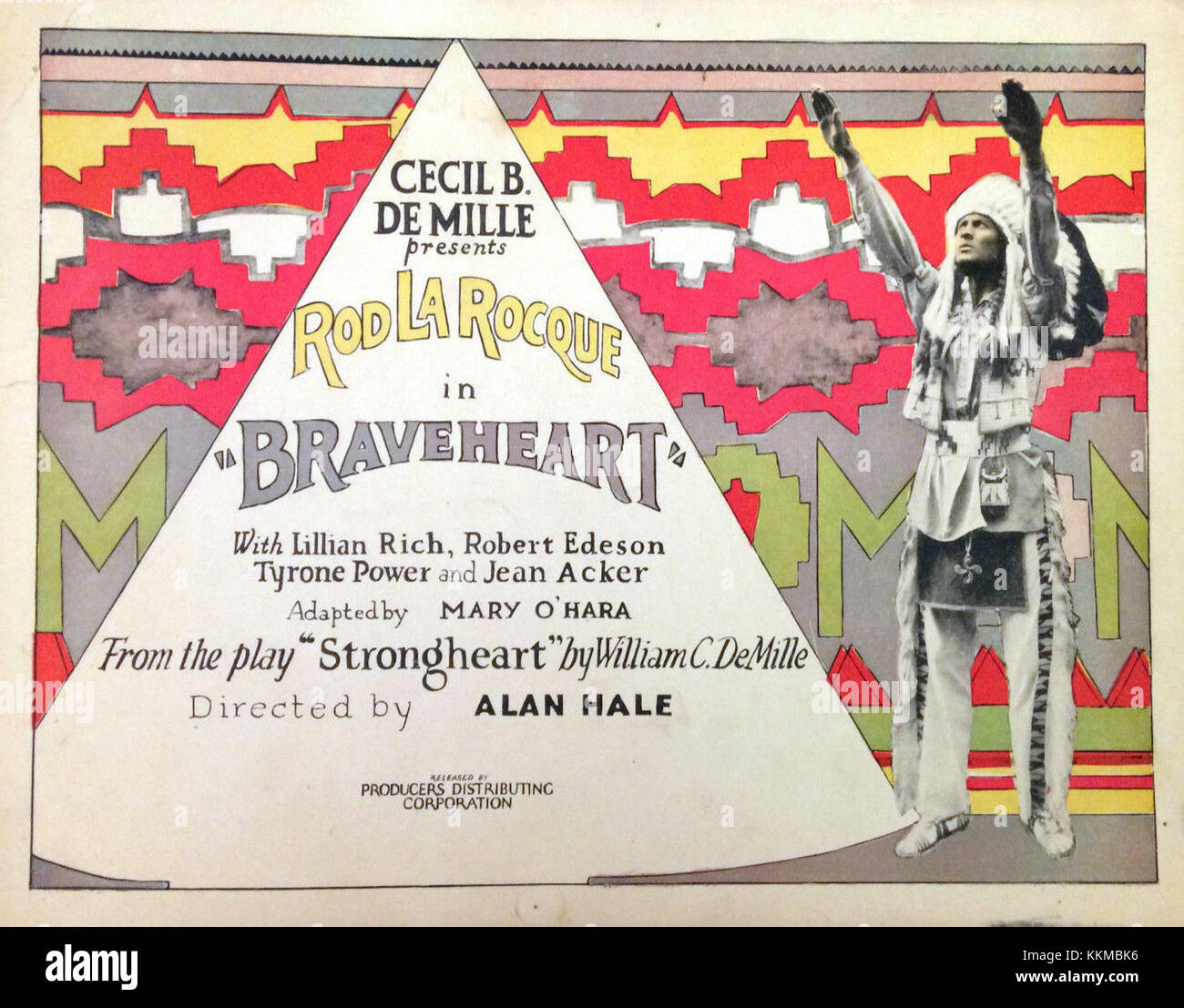 A lobby card for the 1995 film *Braveheart*, depicting scenes and ...