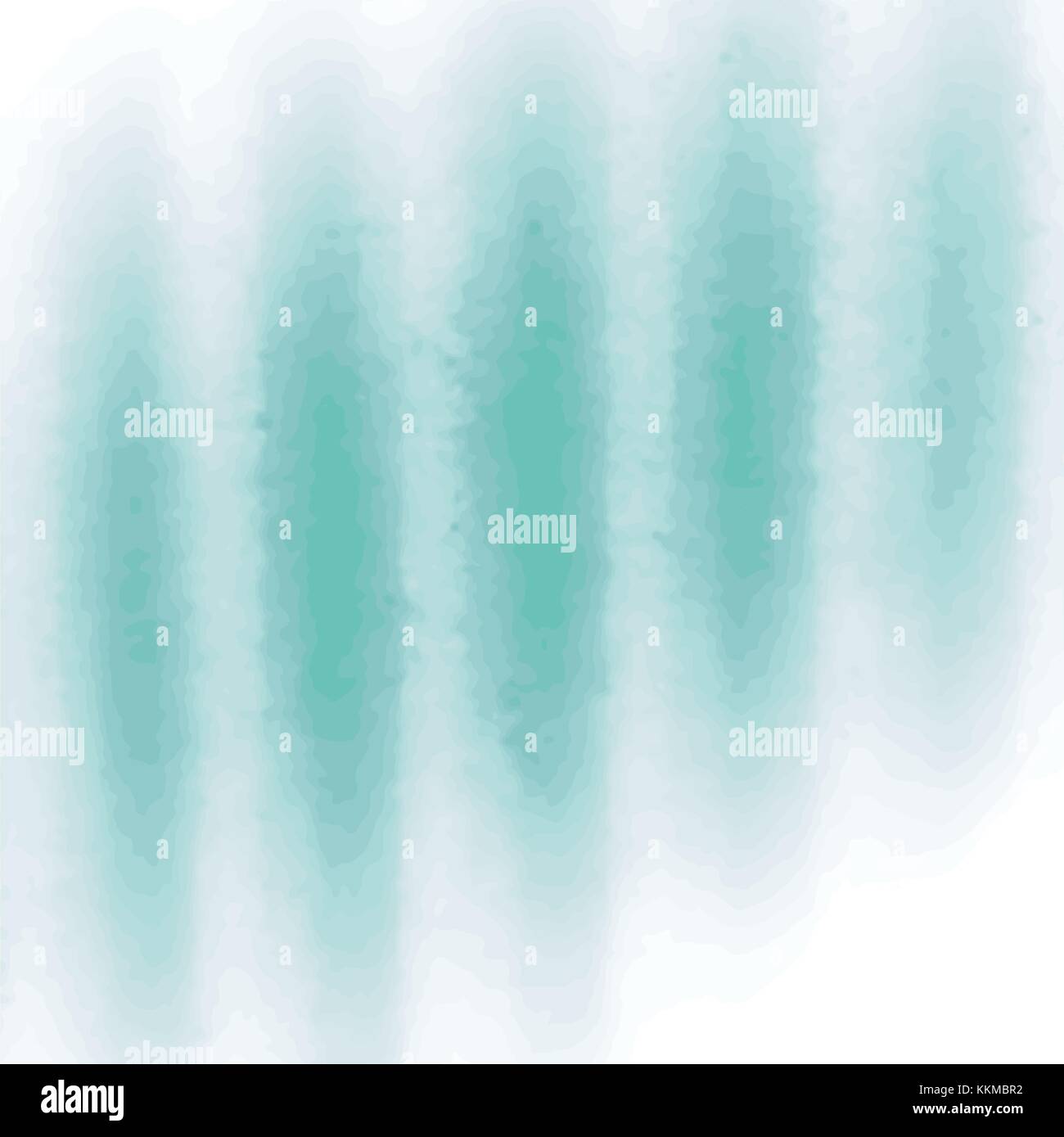 emerald green watercolor oval shapes with blurred borders on white ...