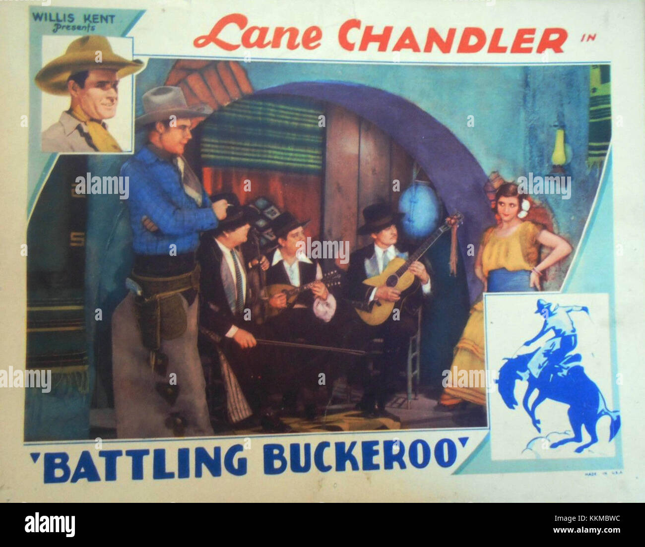 Battling Buckaroo lobby card Stock Photo - Alamy