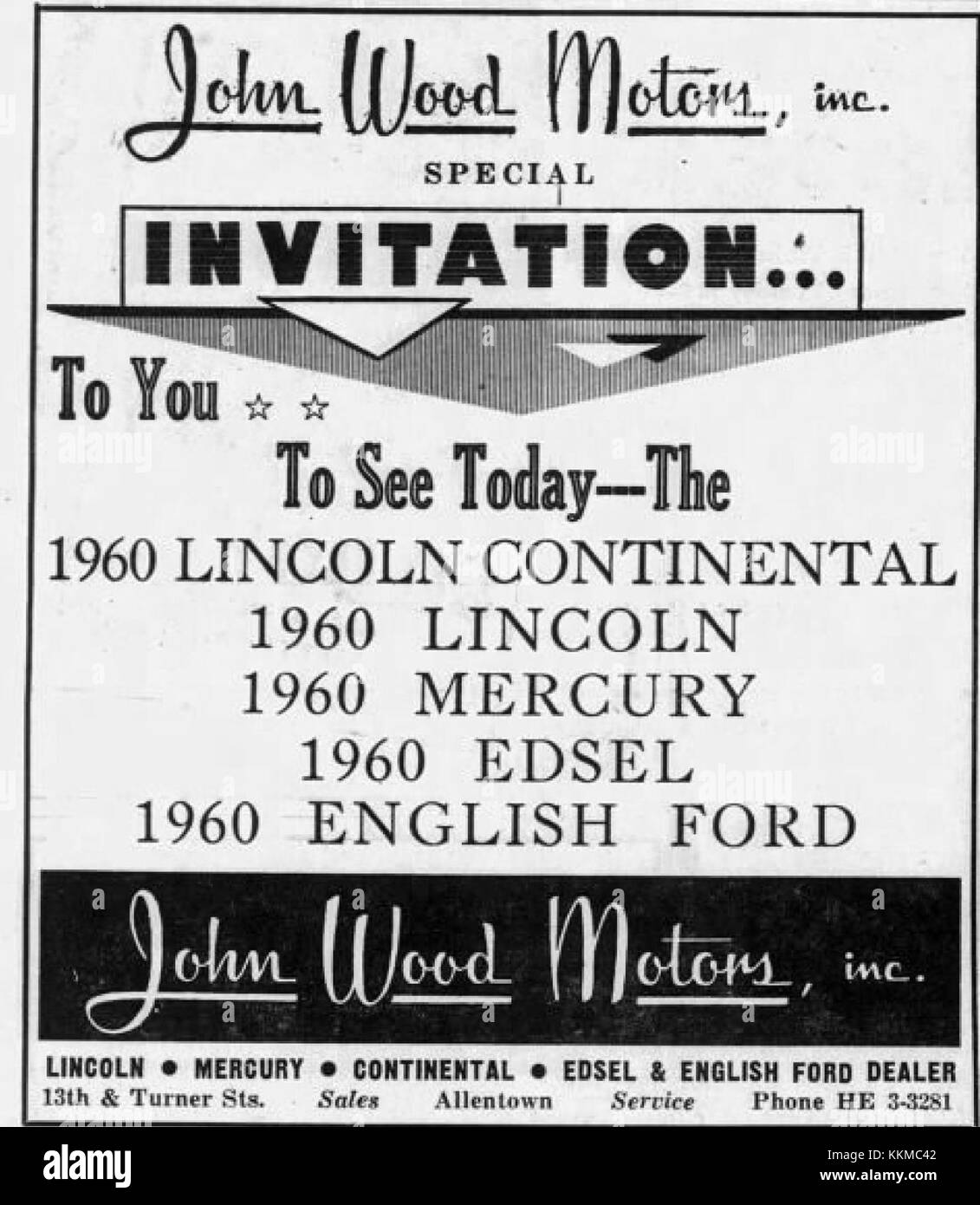 The 1959 John Wood Motors event in Allentown, Pennsylvania, highlights ...