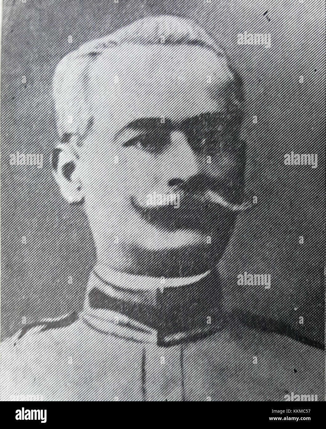 A historical image from 1916 depicting Locotenent Colonel Gheorghe ...